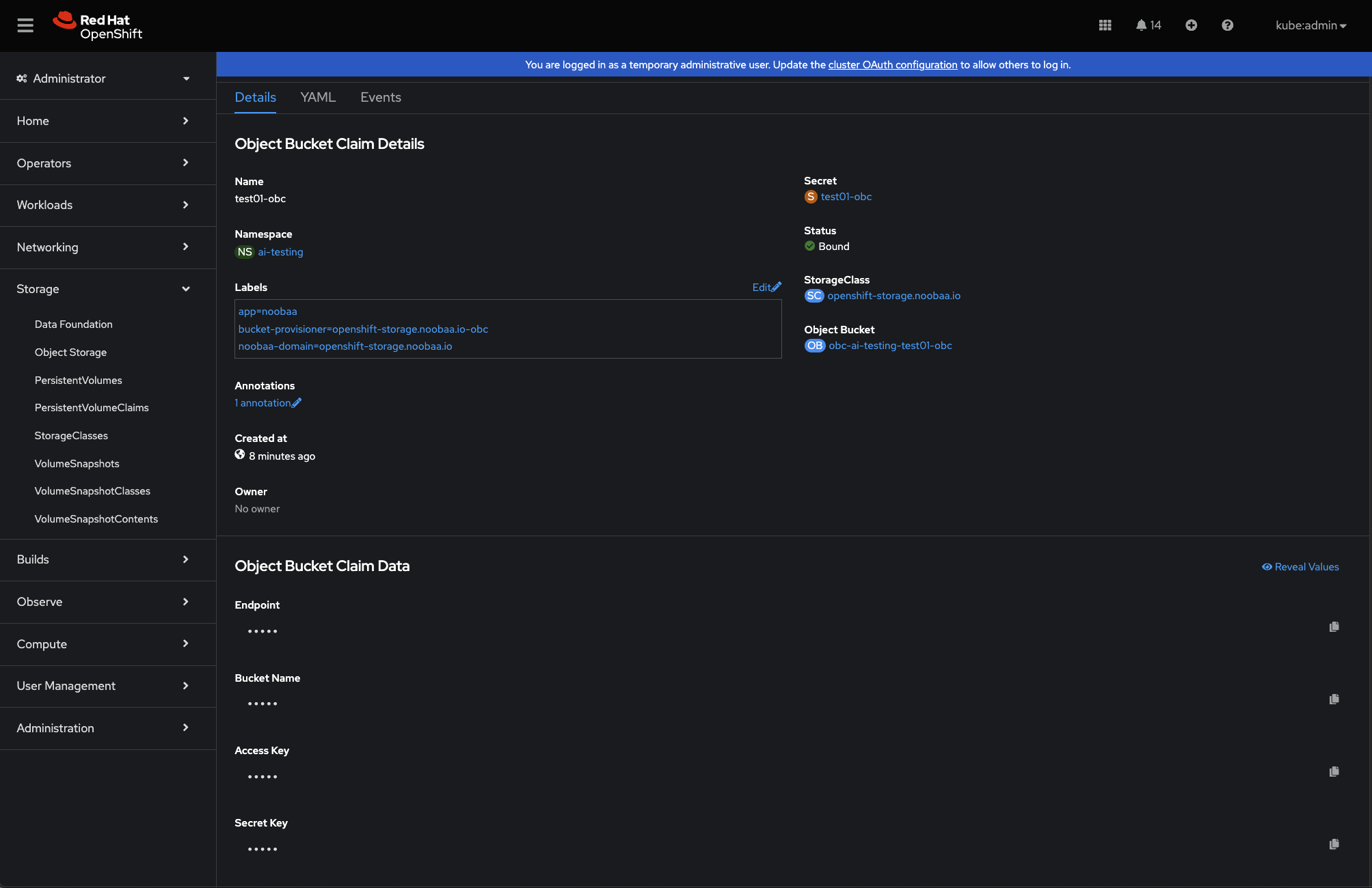 Multicloud Object Gateway for Single-Node OpenShift (SNO)
